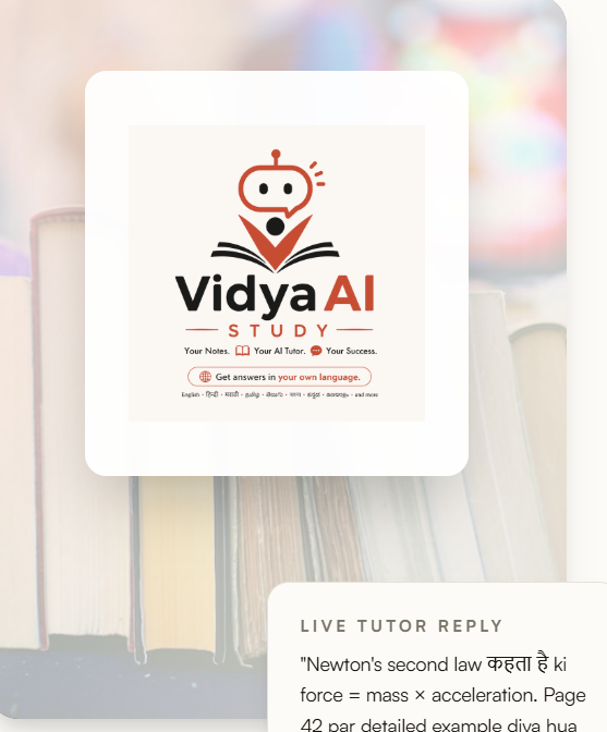 AI Tutor from Notes & PDFs | VidyaAI Study